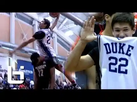 Grayson Allen Jumps OVER 6'11 Jahlil Okafor Wearing Jay Williams Jersey ...
